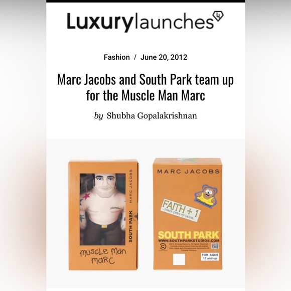 Marc Jacobs | Other | Cartmans Muscle Man Marc Stuffed Doll Never ...